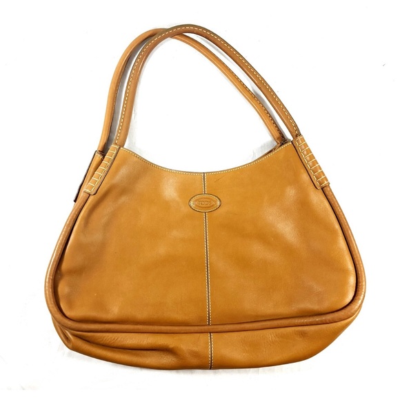 Tod's | Bags | Tods Designer Camel Leather Dbag Classic Medium Shoulder ...